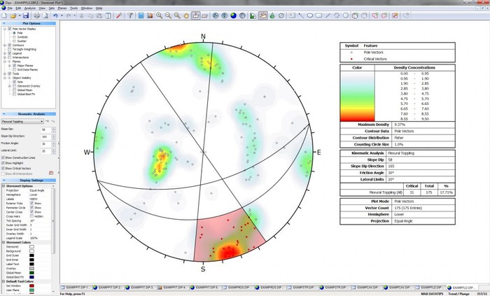 rocscience_Dips 地质数据的几何学和统计学分析软件 - 金土石科技